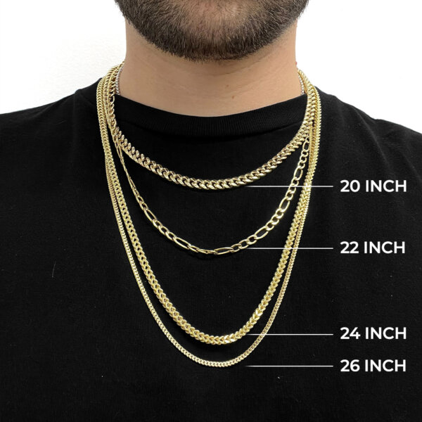 Buy a 4mm Franco Gold Chain Semi-Solid in 14K Yellow Gold